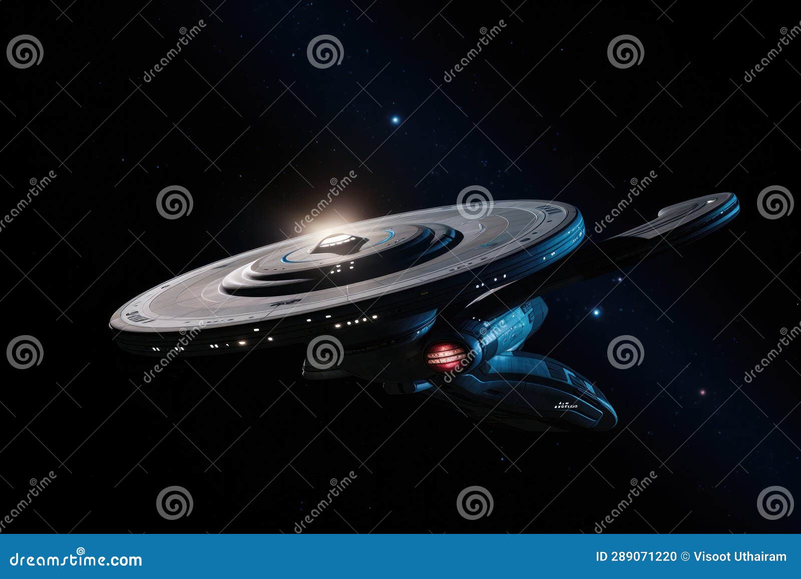 Spacecraft in Empty Deep Space Stock Illustration - Illustration of ...