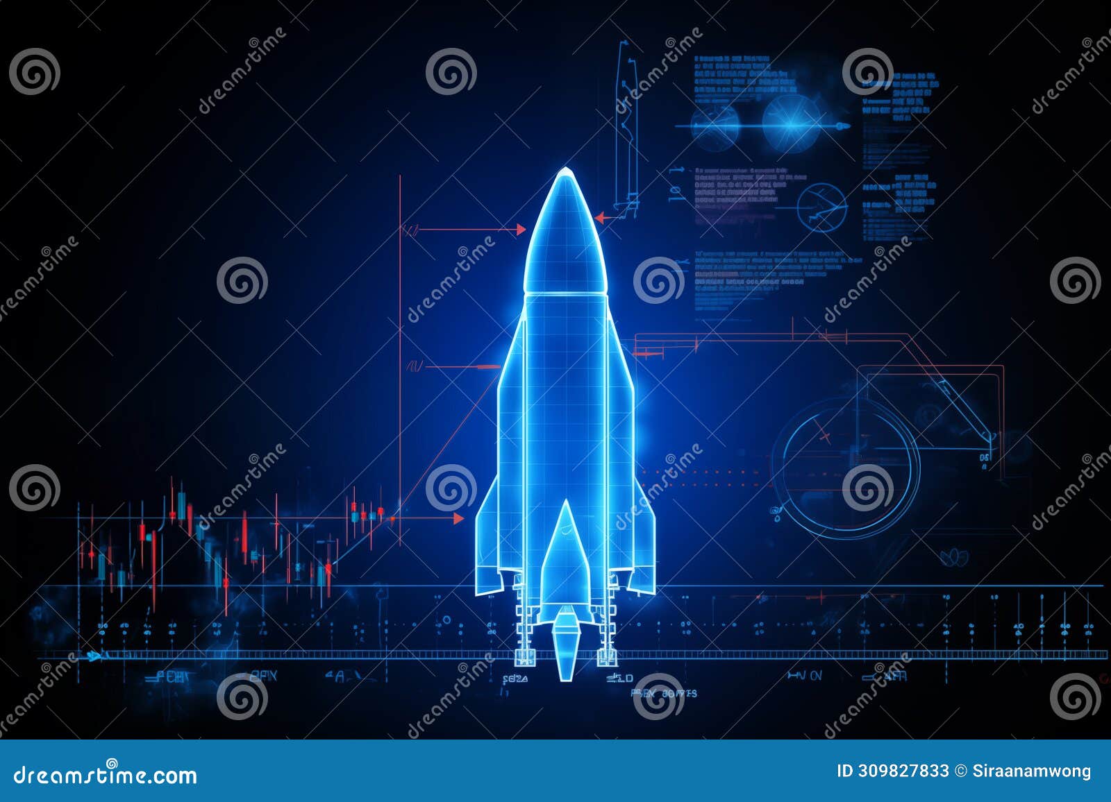 Spacecraft Blueprint Detailed Engineering Design Royalty-Free Stock ...
