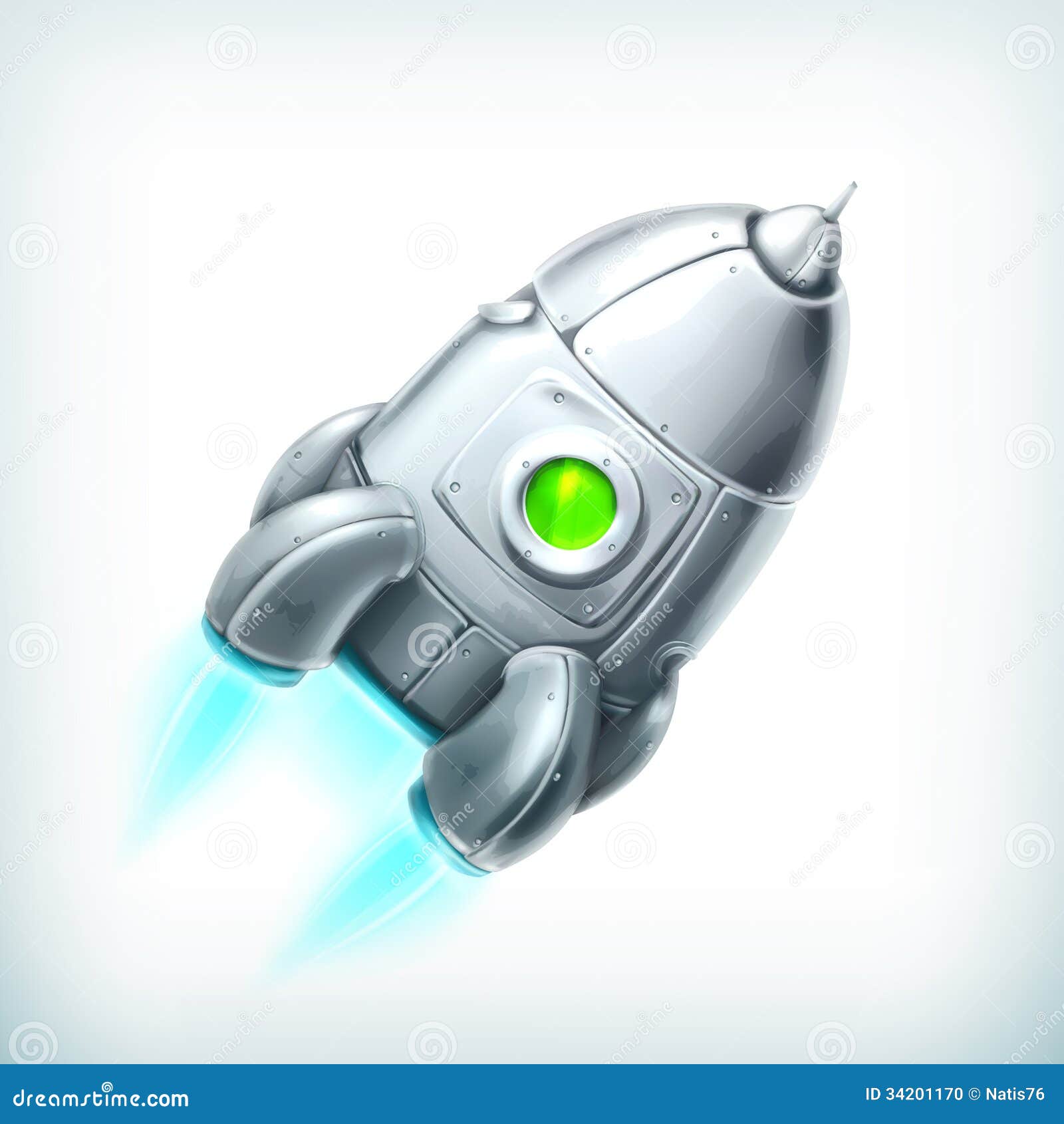 Spacecraft icon stock vector. Illustration of retro, technology - 34201170