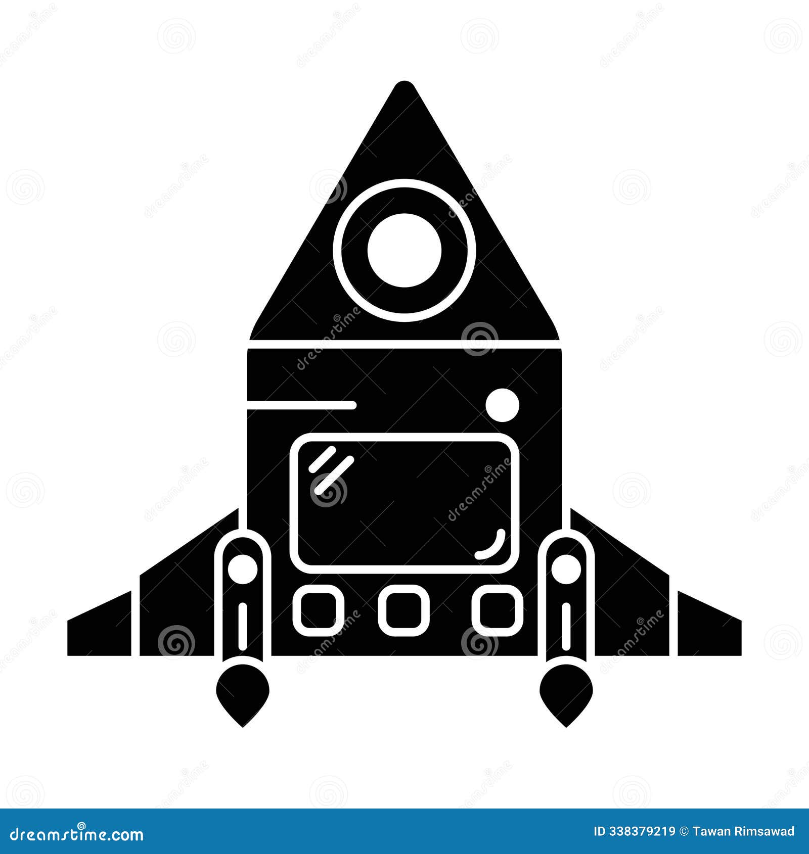 Spacecraft Icon Or Logo In Pastel Color Cartoon Vector | CartoonDealer ...