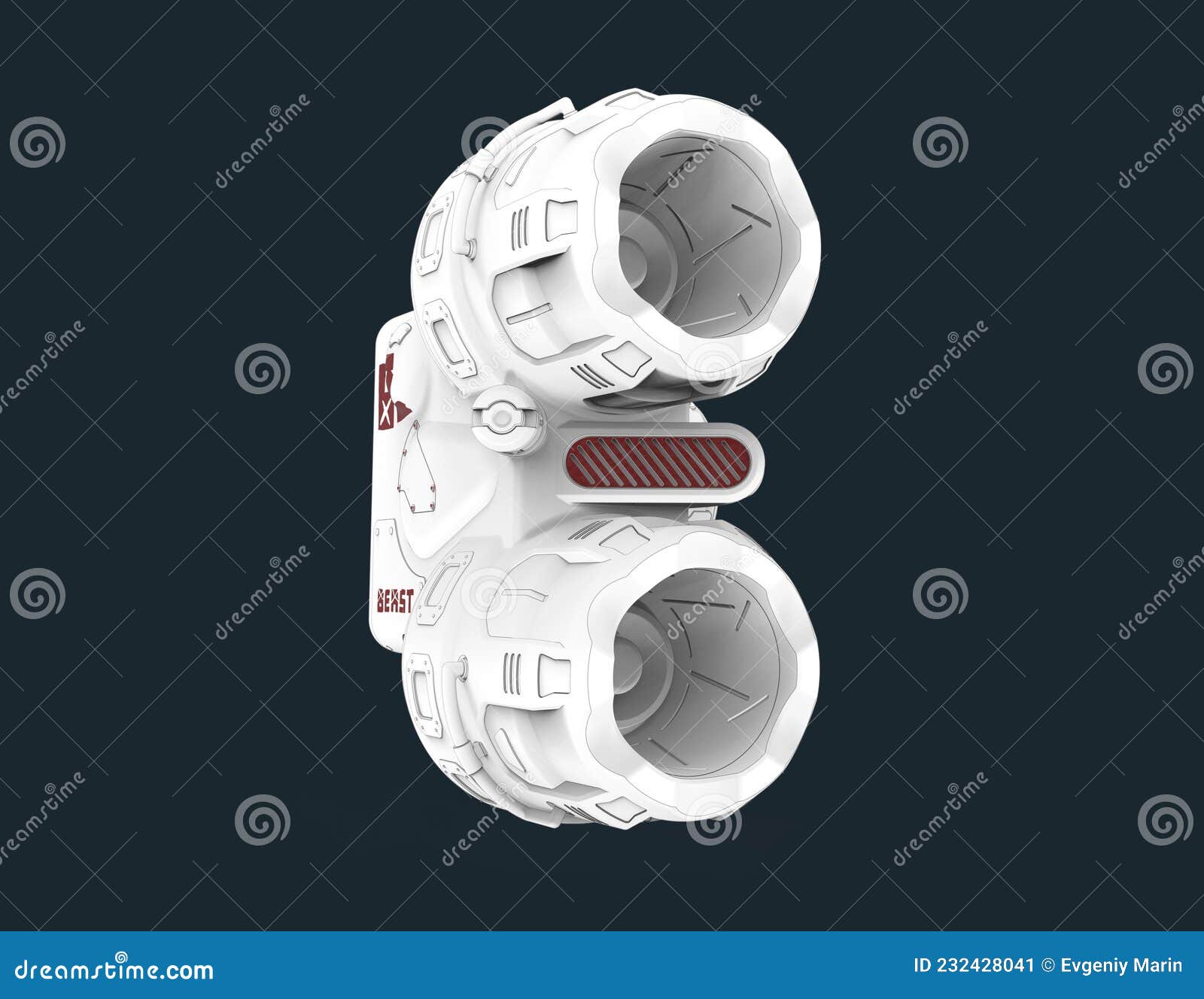Spacecraft Ion Thruster Drawing Sci-fi Stock Illustration ...