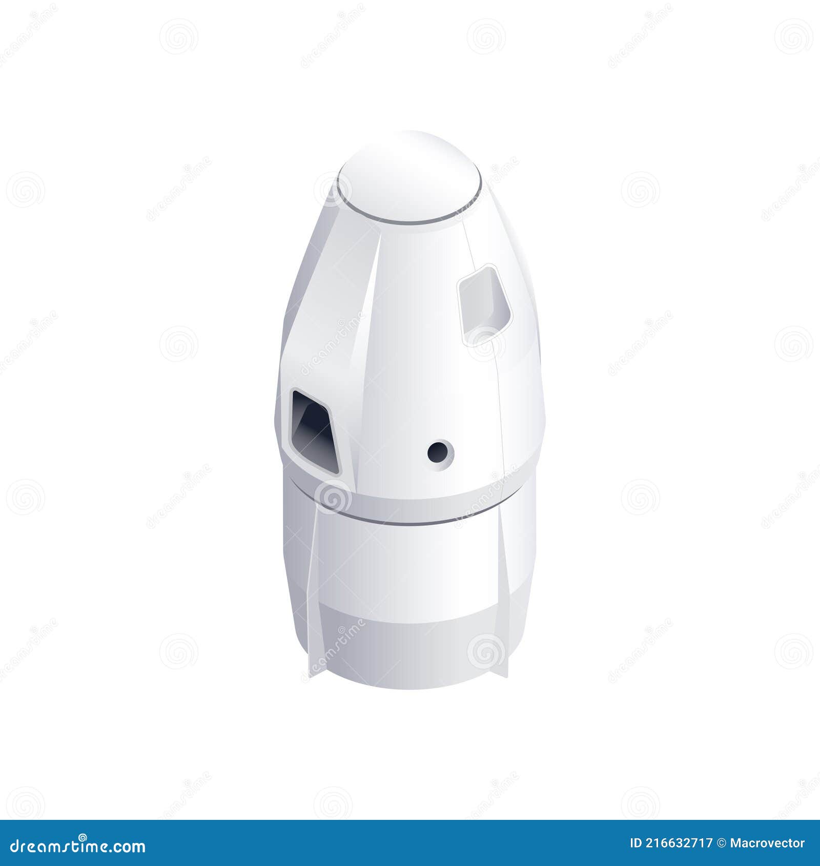 Descent Module Of Interplanetary Space Station Landing On Planet Mars ...