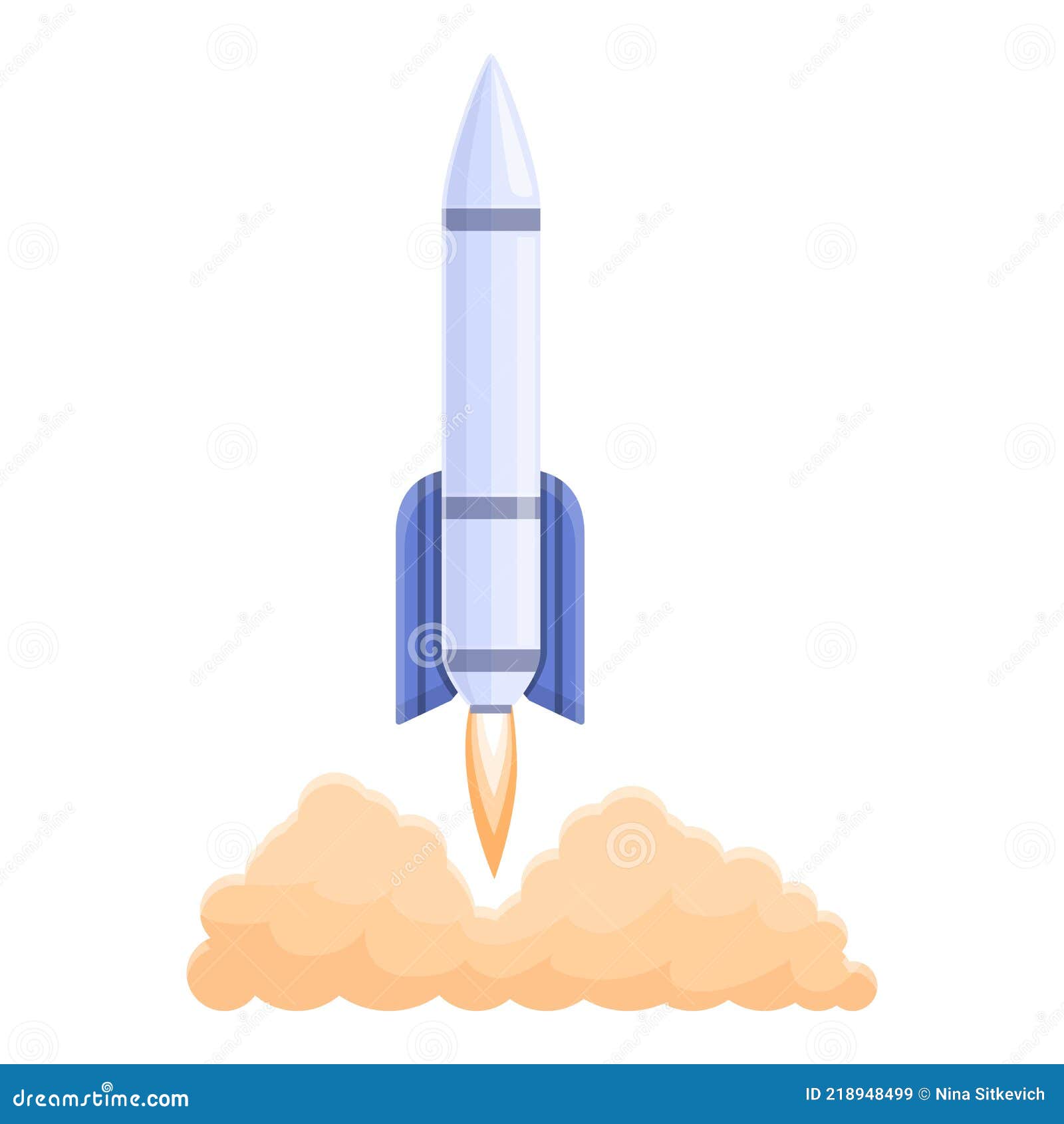 Spacecraft Launch Stage Icon, Cartoon Style Stock Vector - Illustration ...