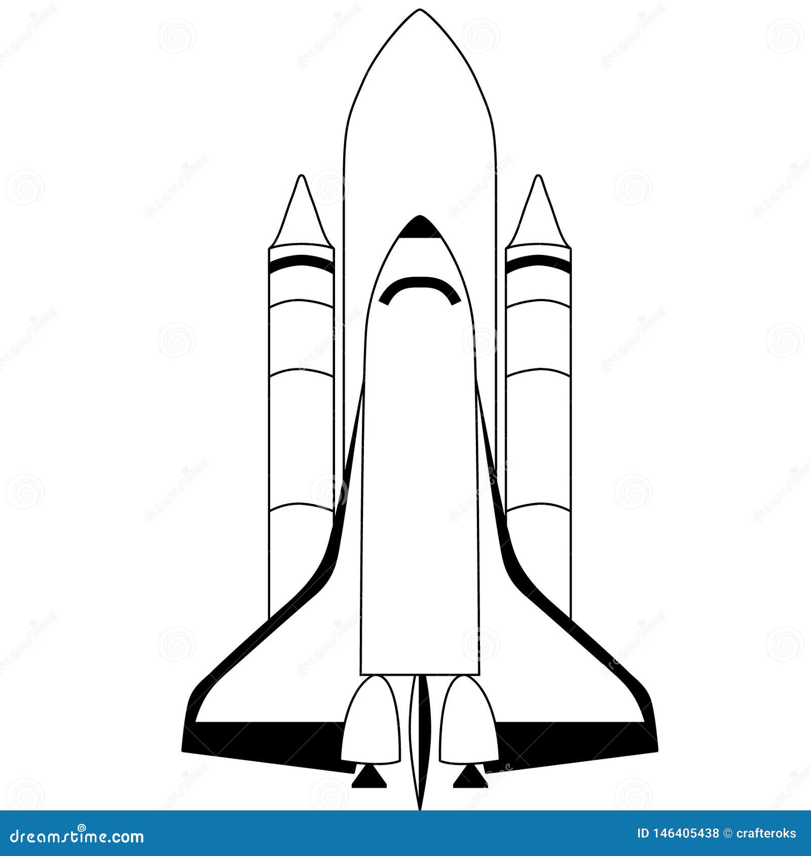Spacecraft Shuttle Vector Eps Illustration by Crafteroks Stock Vector ...