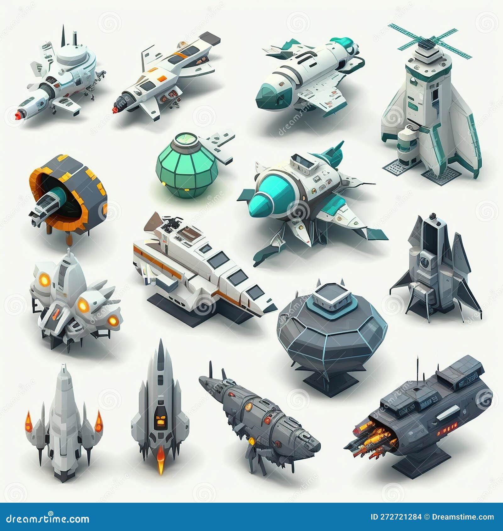 Spacecraft and Spaceship Icons, Design Elements for Gui Games ...