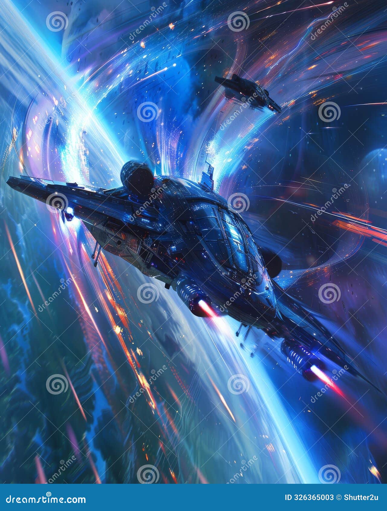 A Spacecraft Using Space Warp Technology Bending the Star System ...