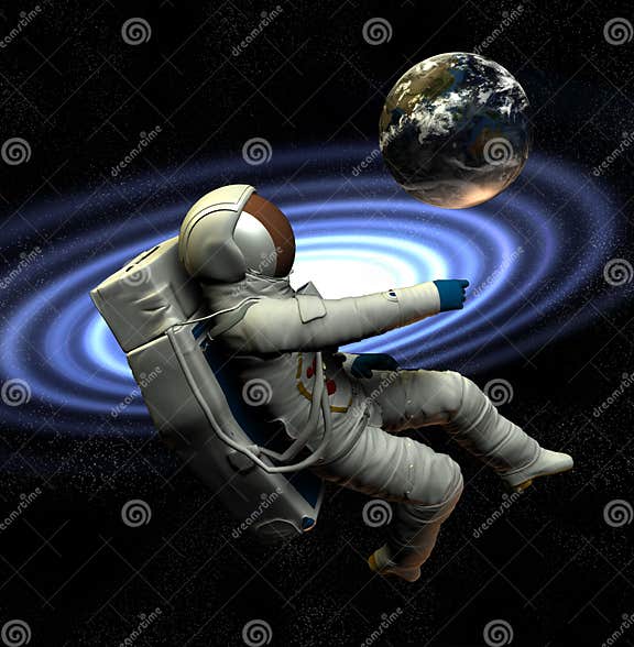 Spaceman 0 stock illustration. Illustration of outside - 1365402