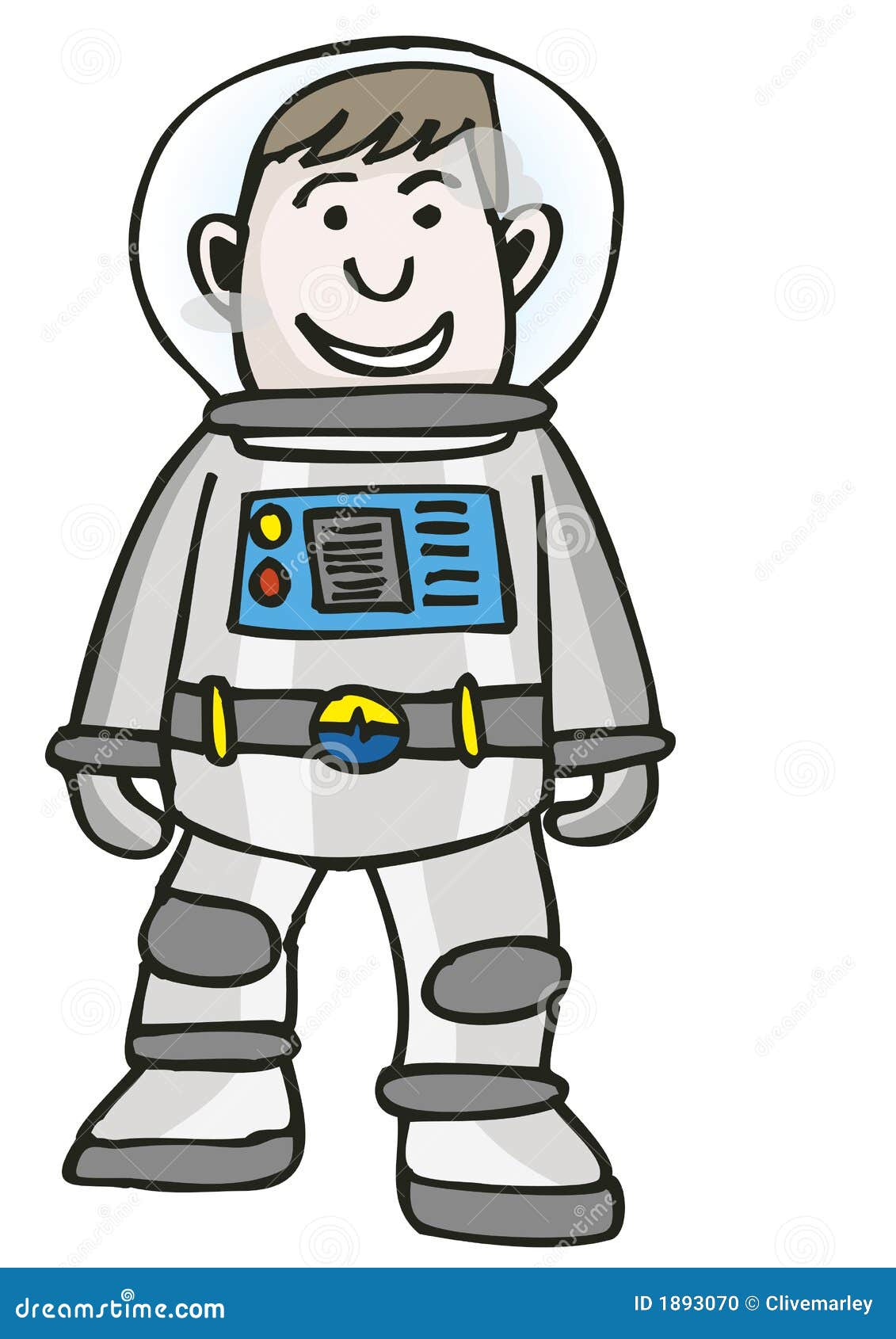 Spaceman stock vector. Illustration of exploration, cartoon - 1893070