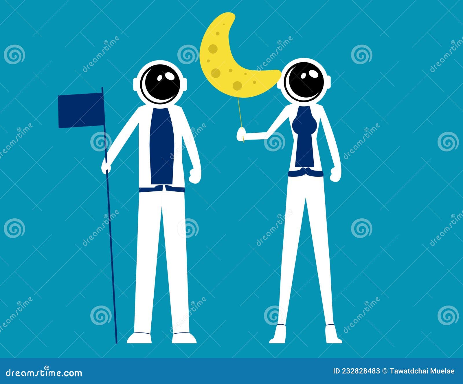Spaceman Character Style Design. Flat Cartoon Vector Illustration Stock ...