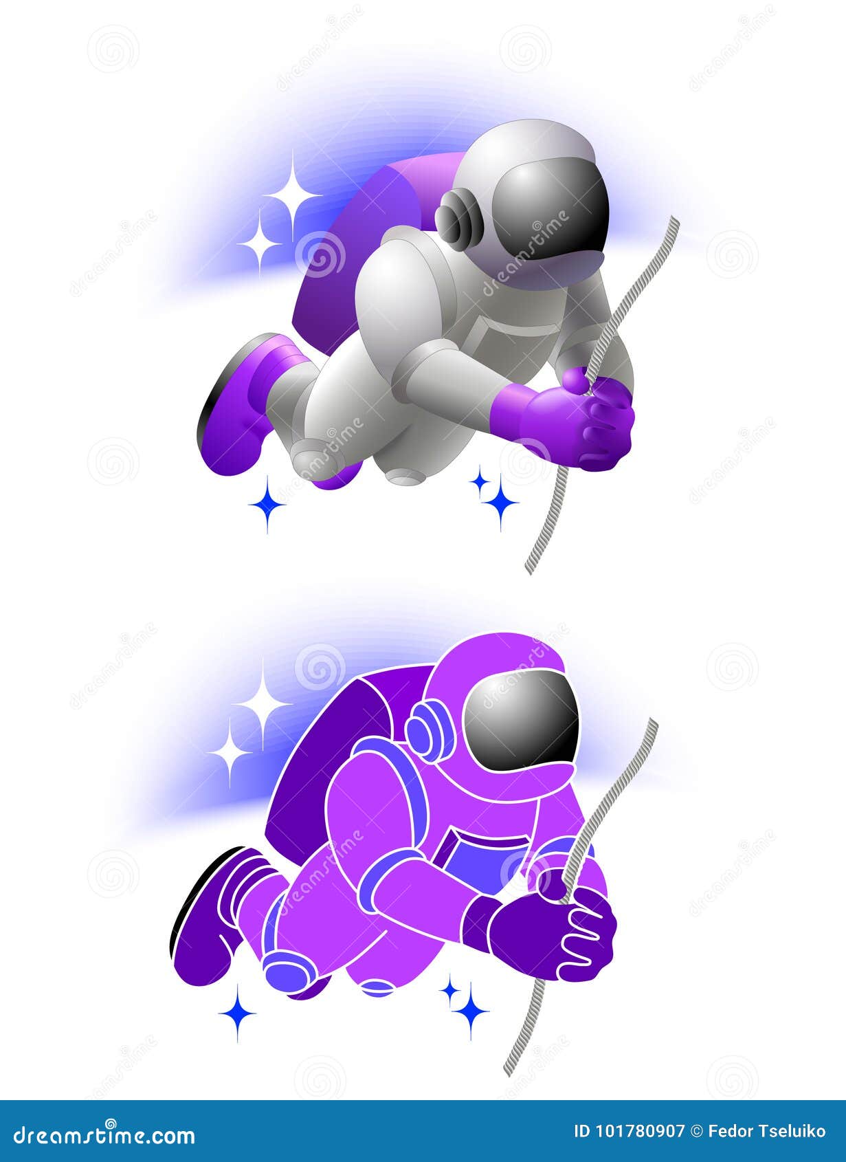 Spaceman icon collection stock illustration. Illustration of discover ...