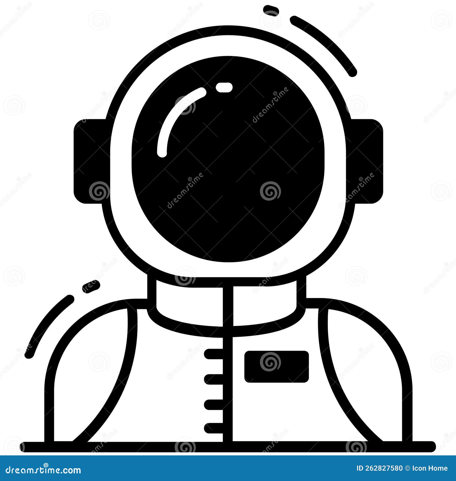 Spaceman Icon, Single Avatar Vector Illustration Stock Vector ...