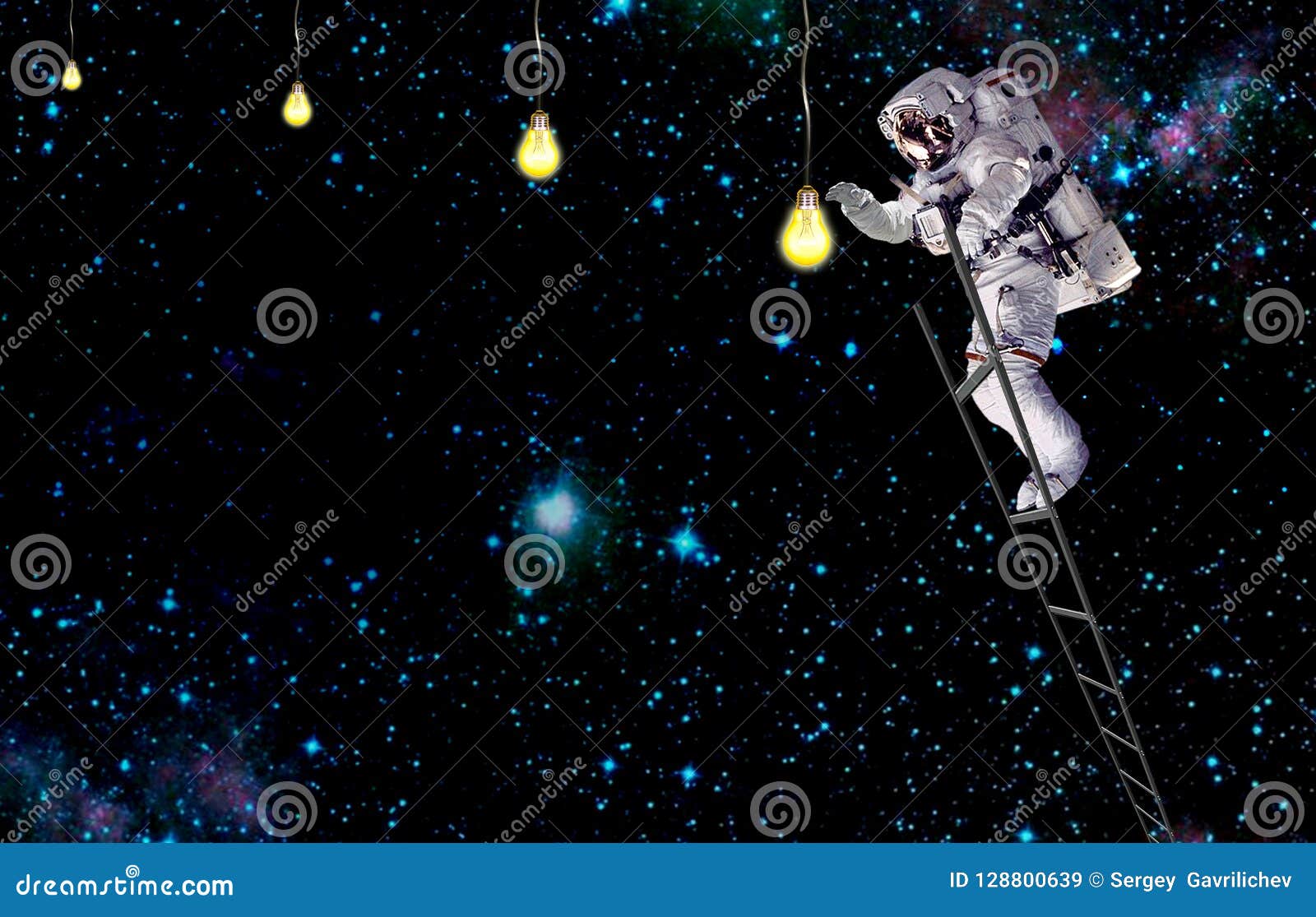 Spaceman Lighting Universe.mission in Outer Space Stock Image - Image ...