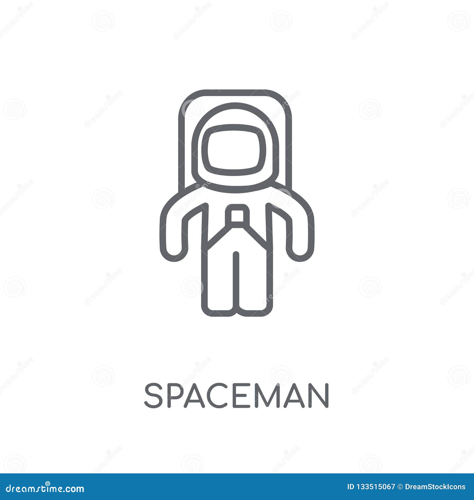 Spaceman Linear Icon. Modern Outline Spaceman Logo Concept on Wh Stock ...