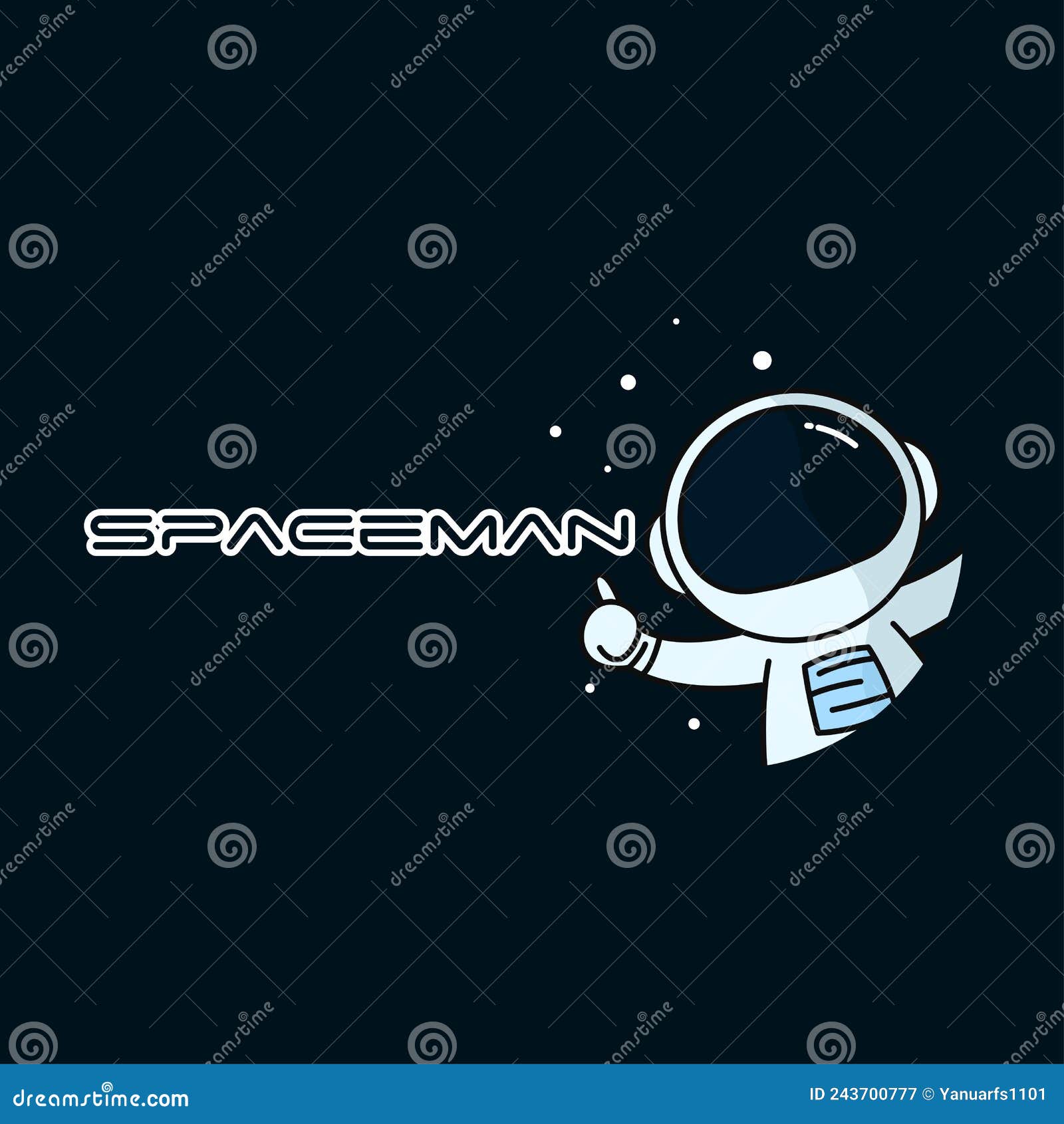 Spaceman Logo Design Concept Template Vector Stock Vector ...