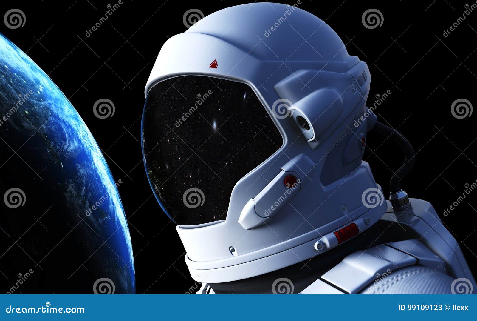 Spaceman in outer space stock illustration. Illustration of orbit ...