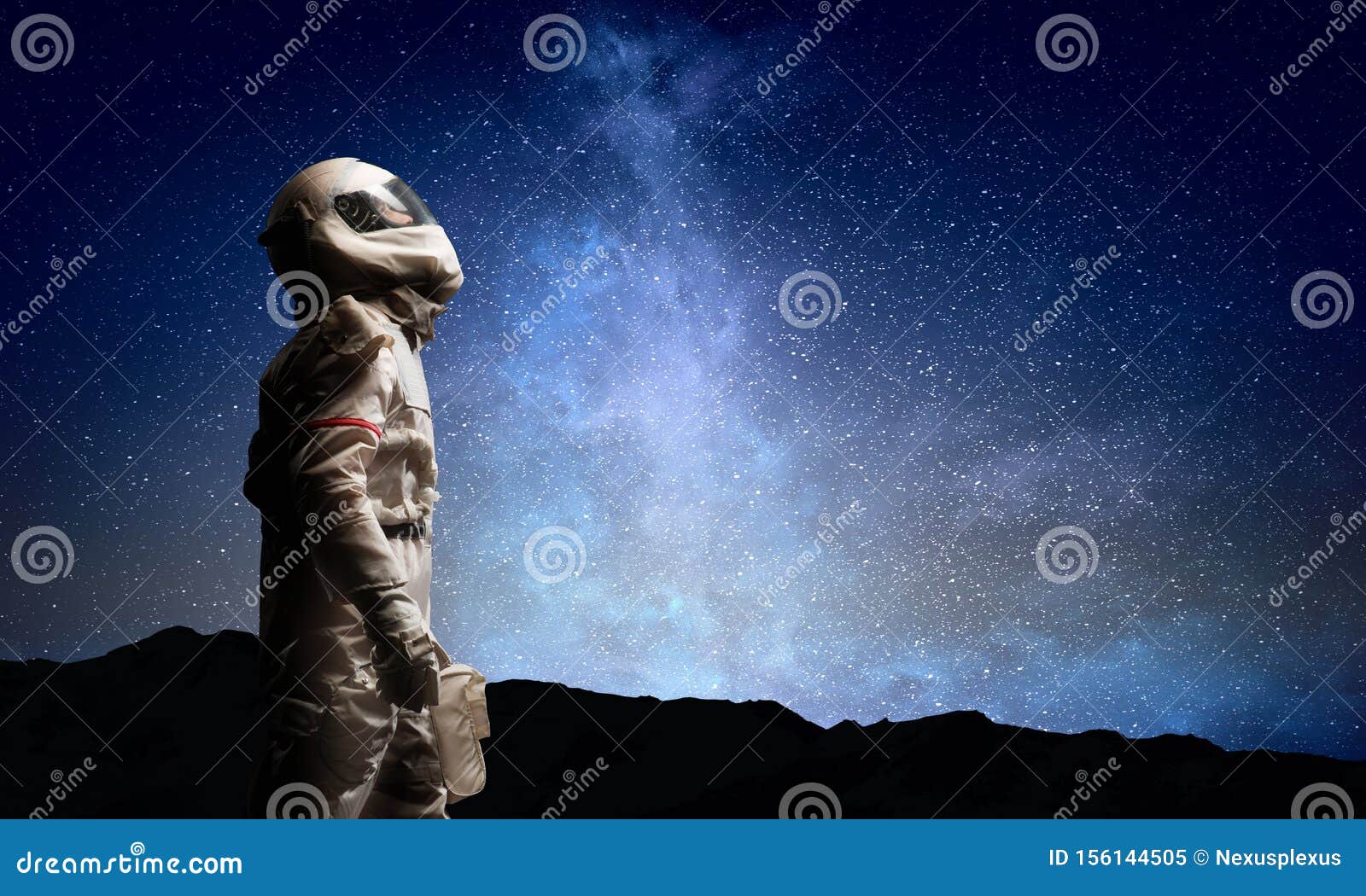 Spaceman and the Planet Earth Abstract Theme Stock Image - Image of ...