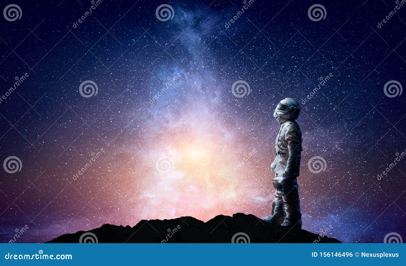 Spaceman and the Planet Earth Abstract Theme Stock Photo - Image of ...