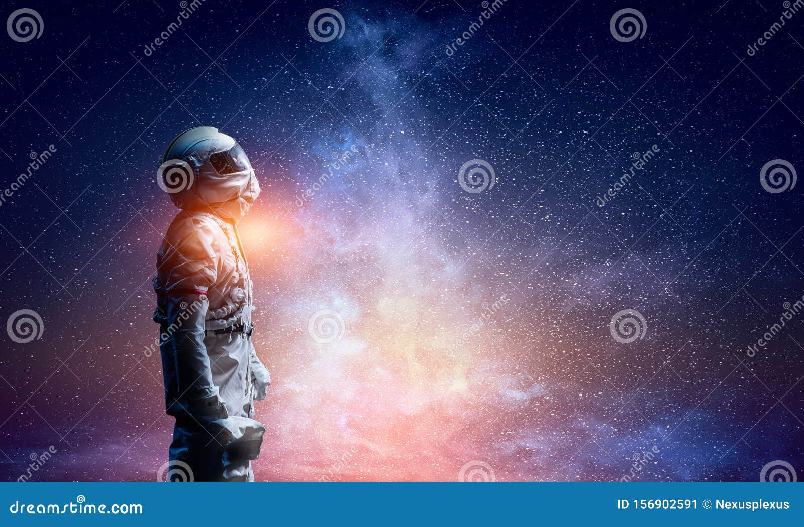 Spaceman and the Planet Earth Abstract Theme Stock Image - Image of ...