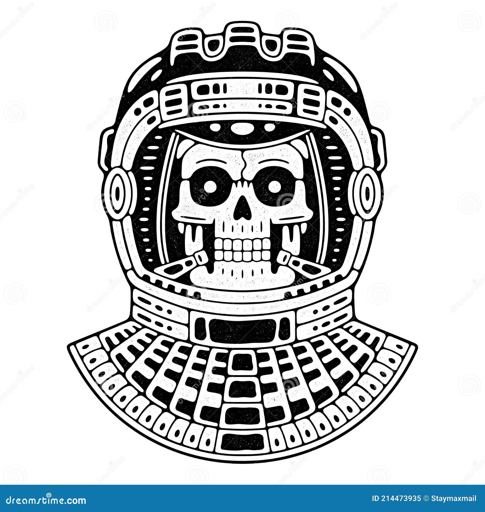 Spaceman Skull. Modern Space Logo Stock Vector - Illustration of ...