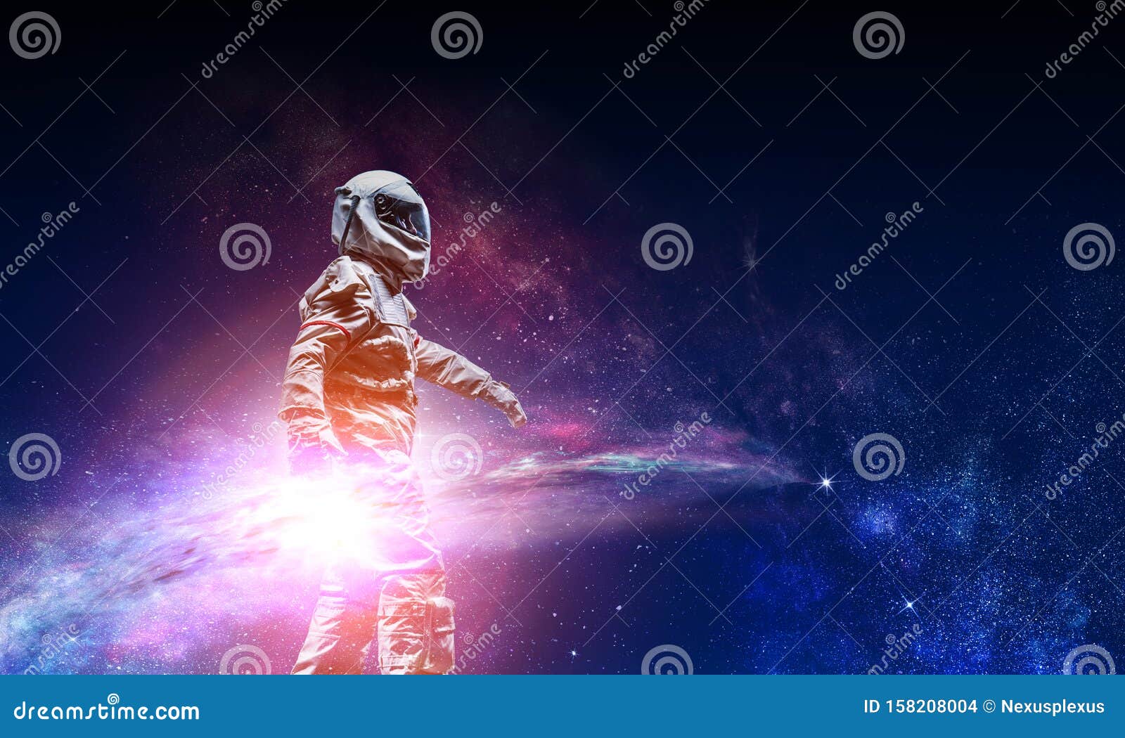 Spaceman in Space, a Spacewalk Stock Photo - Image of cosmonaut ...