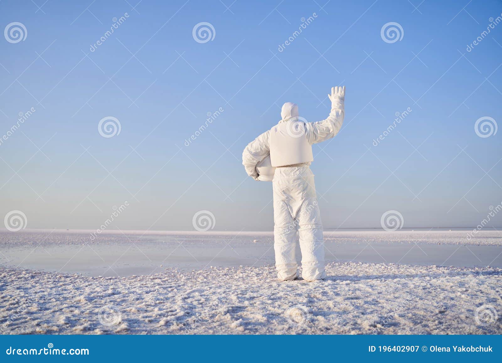 Astronaut Standing with Back Stock Image - Image of space, future ...