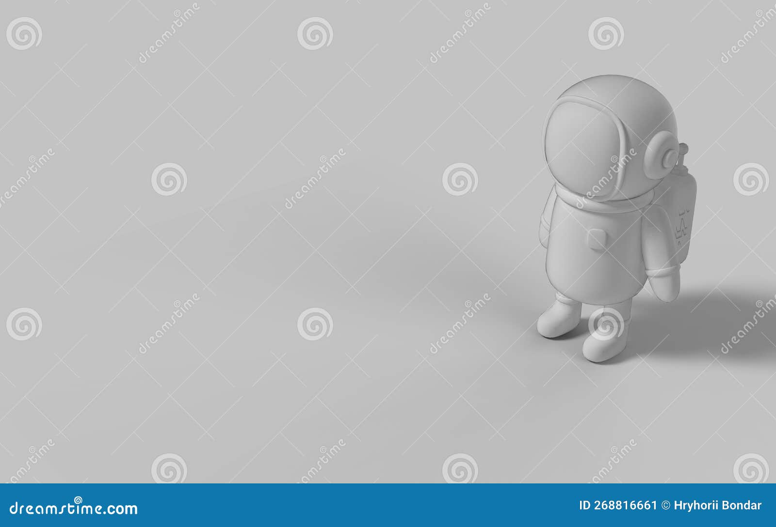 Spaceman White Adv 3d Rendering Stock Illustration - Illustration of ...
