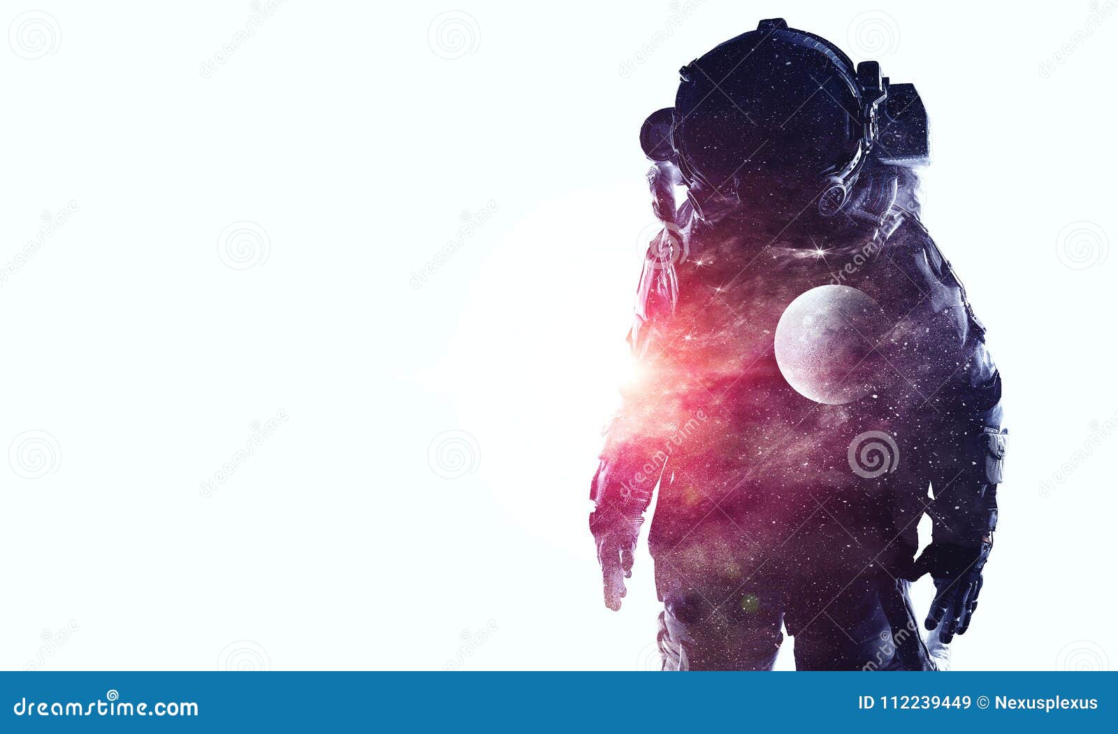Spaceman on White. Mixed Media Stock Illustration - Illustration of ...