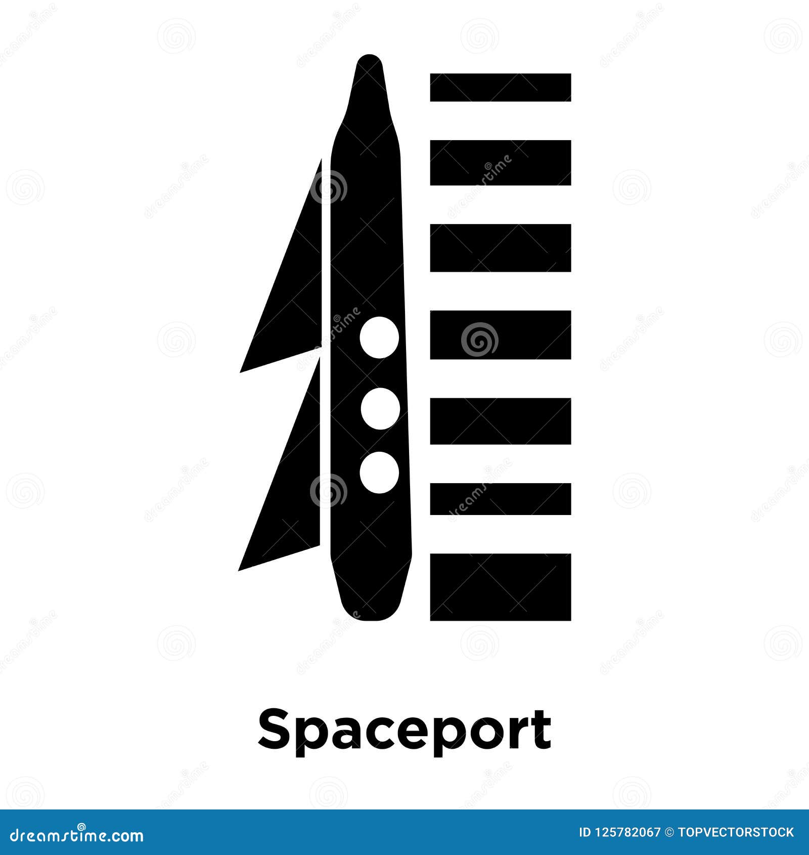 Spaceport Icon Vector Isolated on White Background, Logo Concept Stock ...