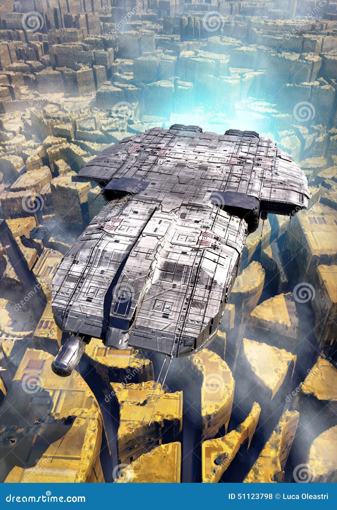 Alien City Under A Powerful Ultraviolet Sky Stock Photography ...