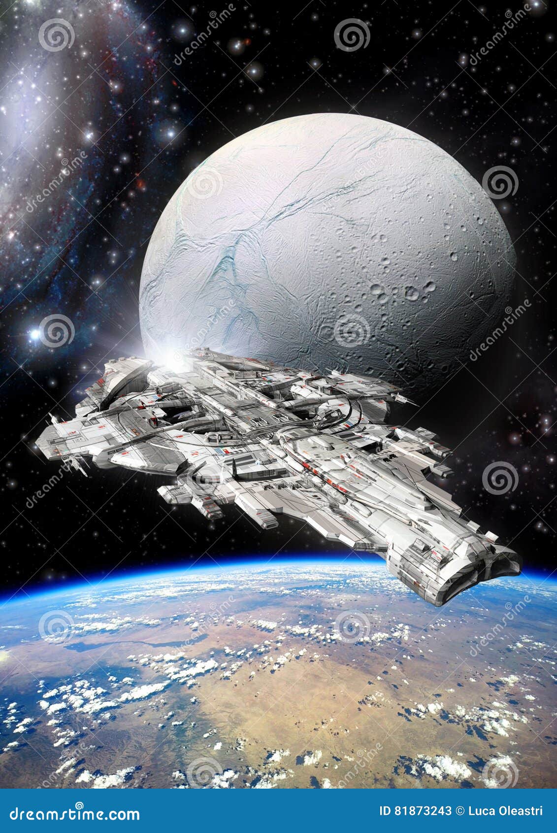 Alien Spaceship On Moon