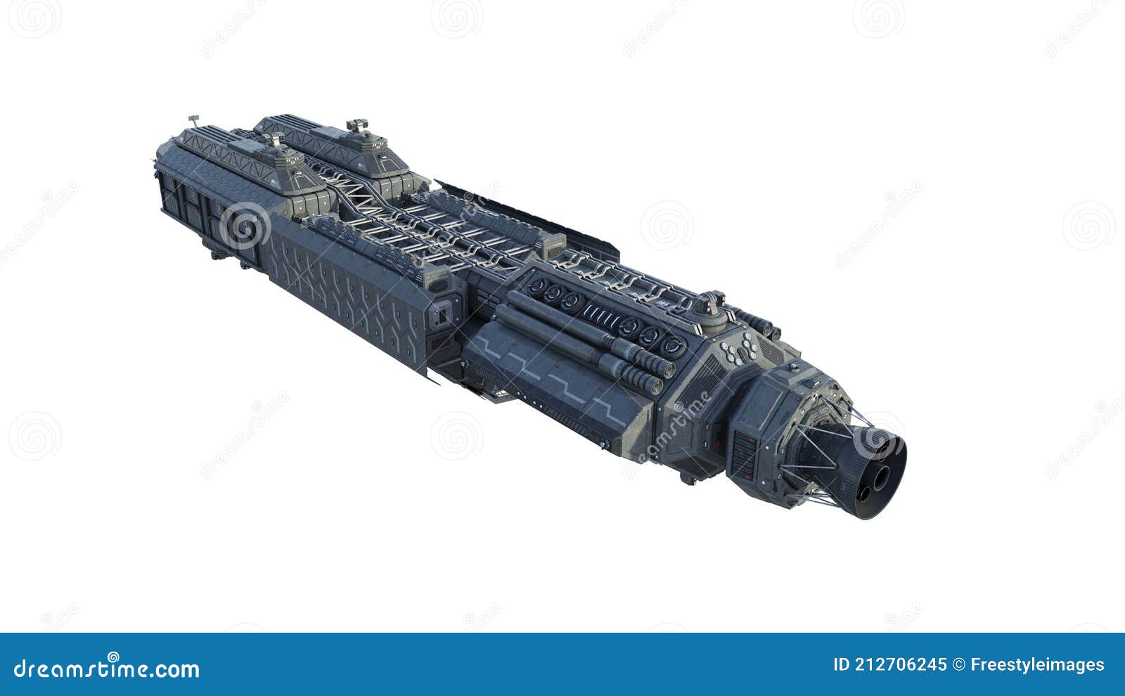 Spaceship, Alien UFO Spacecraft in Flight Isolated on White Background ...