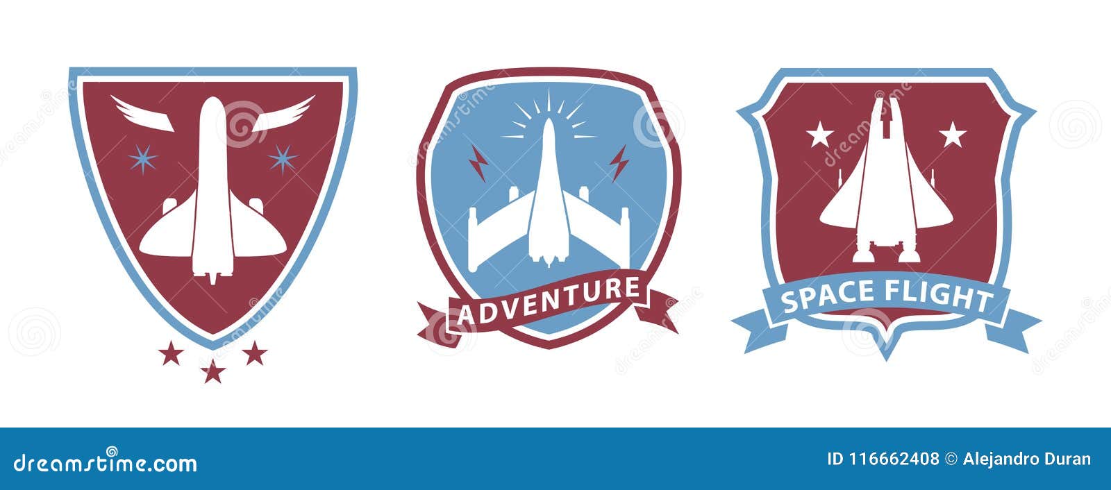 Spaceship Badges stock vector. Illustration of science - 116662408