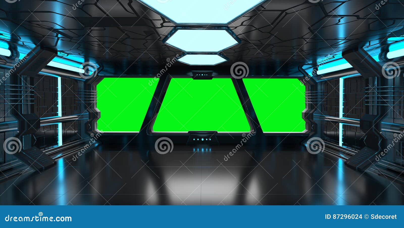 Spaceship Window Showing Diagonal Lines From Hyperspace Jump Vector ...