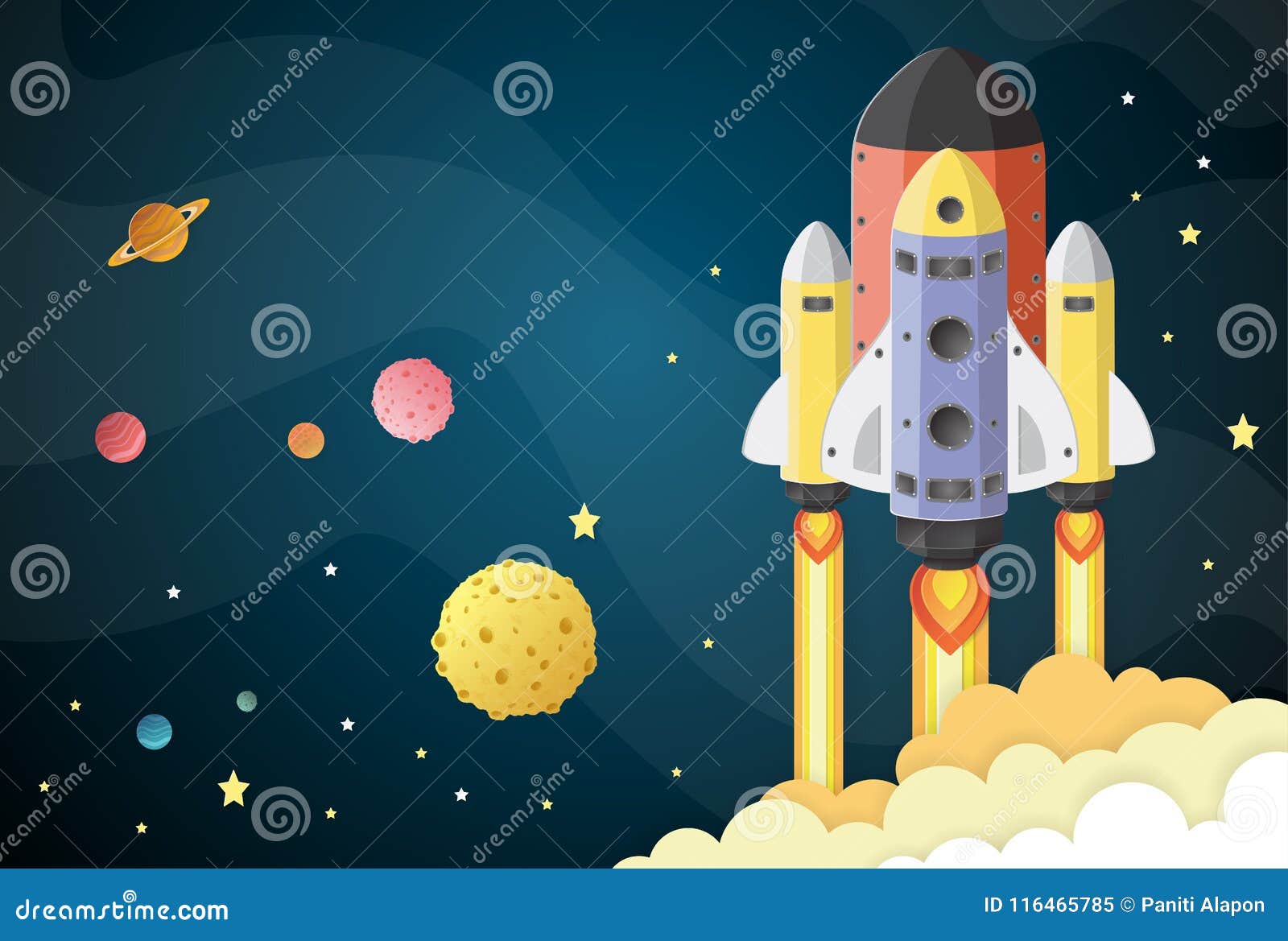 Spaceship Cartoon Illustration | CartoonDealer.com #11778377
