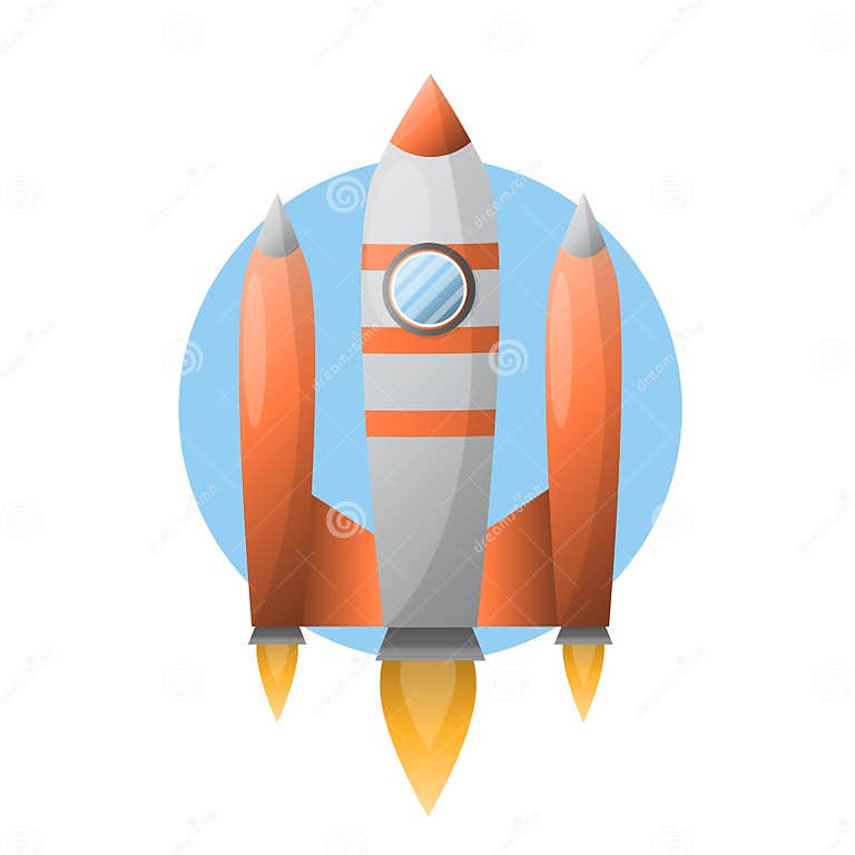 Spaceship in circle flying stock vector. Illustration of technology ...