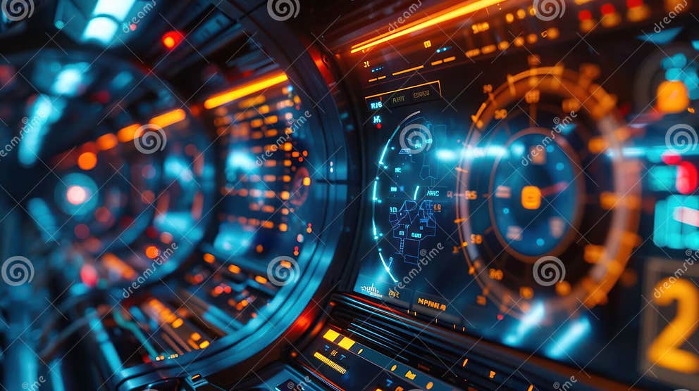 Spaceship cockpit interior stock photo. Image of lever - 326360720