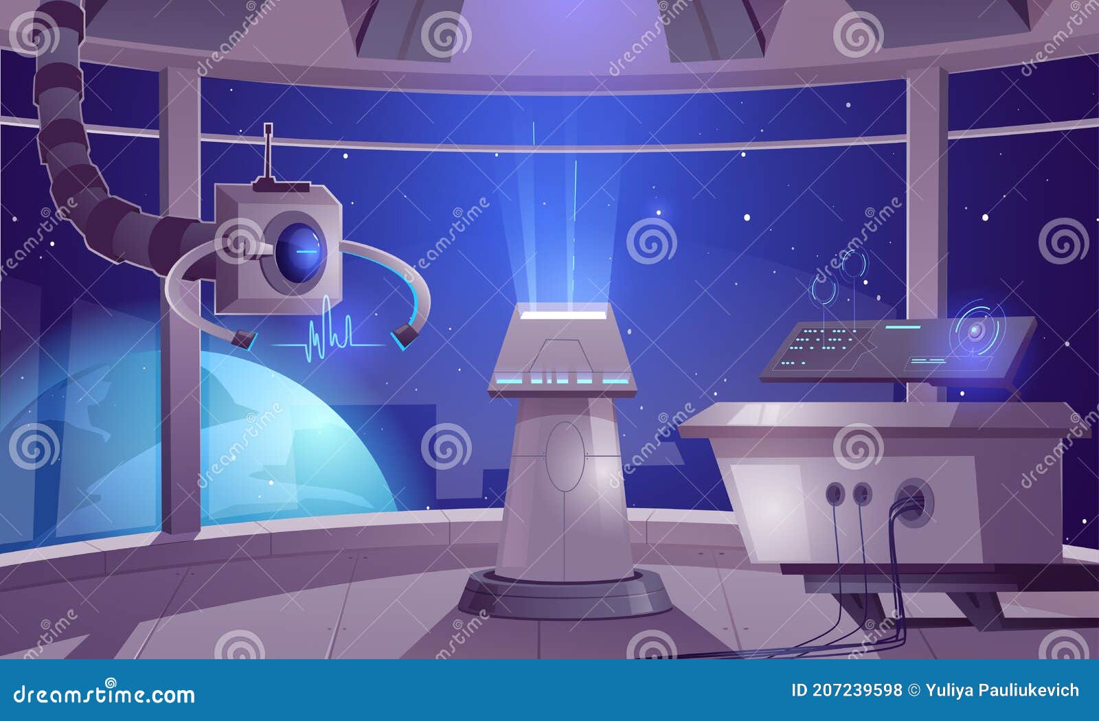 Spaceship Control Center, Captain Cabin Interior Royalty-Free ...