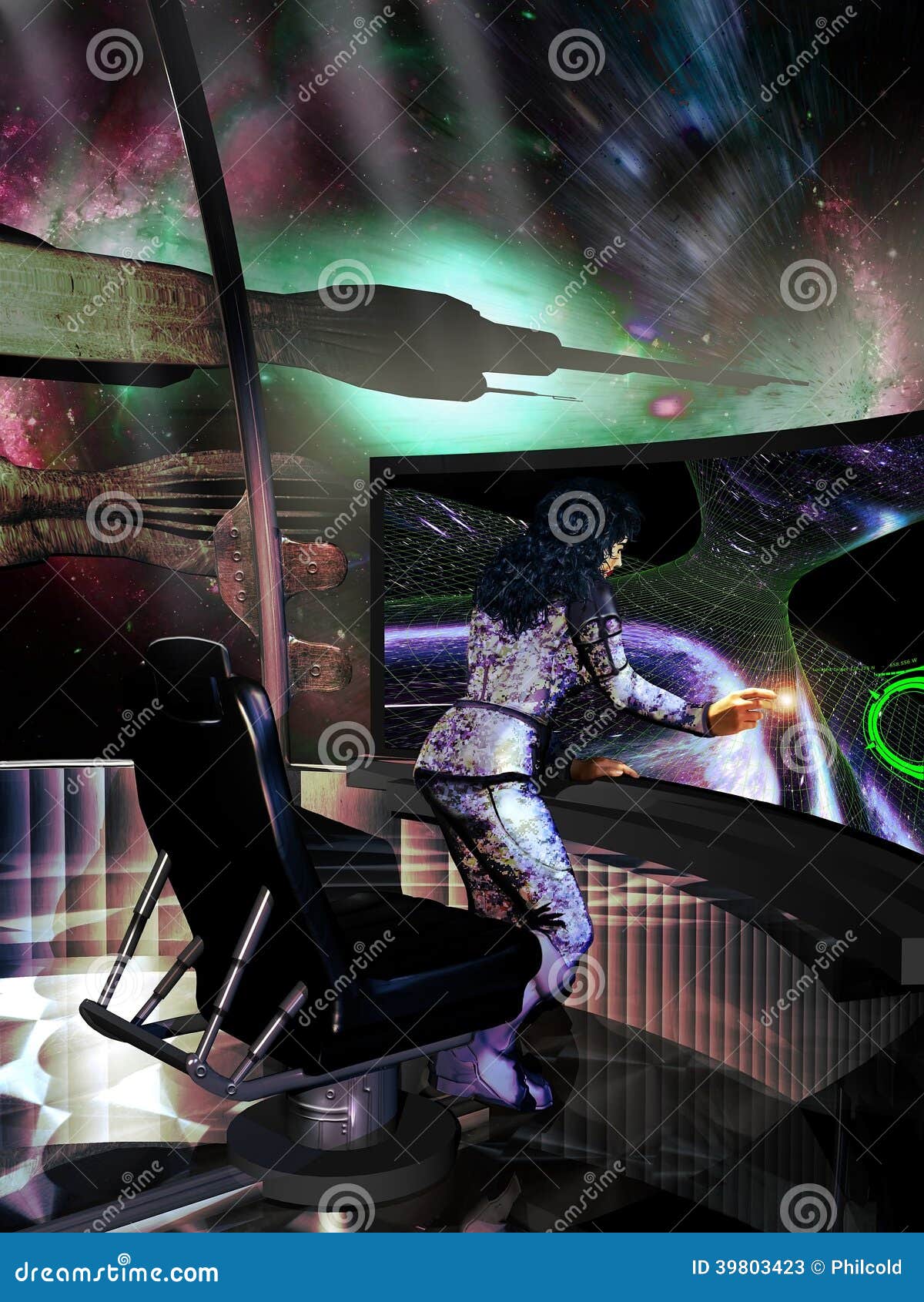 Spaceship control stock illustration. Illustration of station - 39803423