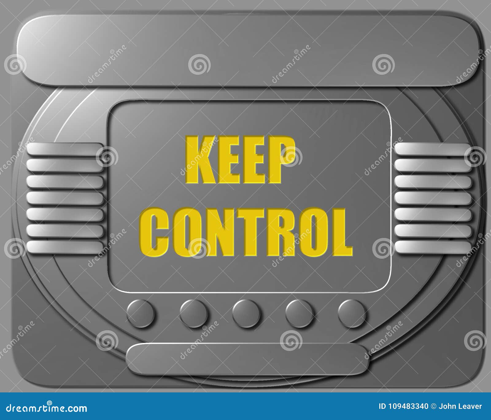 Spaceship Control Panel Keep Control Stock Illustration - Illustration ...