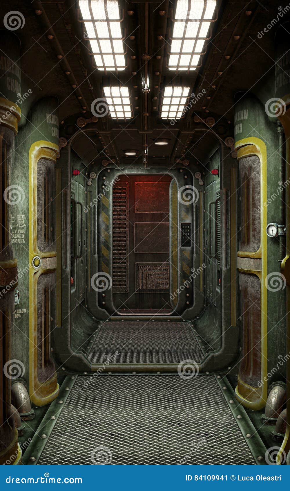 Spaceship Hatch And Corridor Background Royalty-Free Stock Photography ...