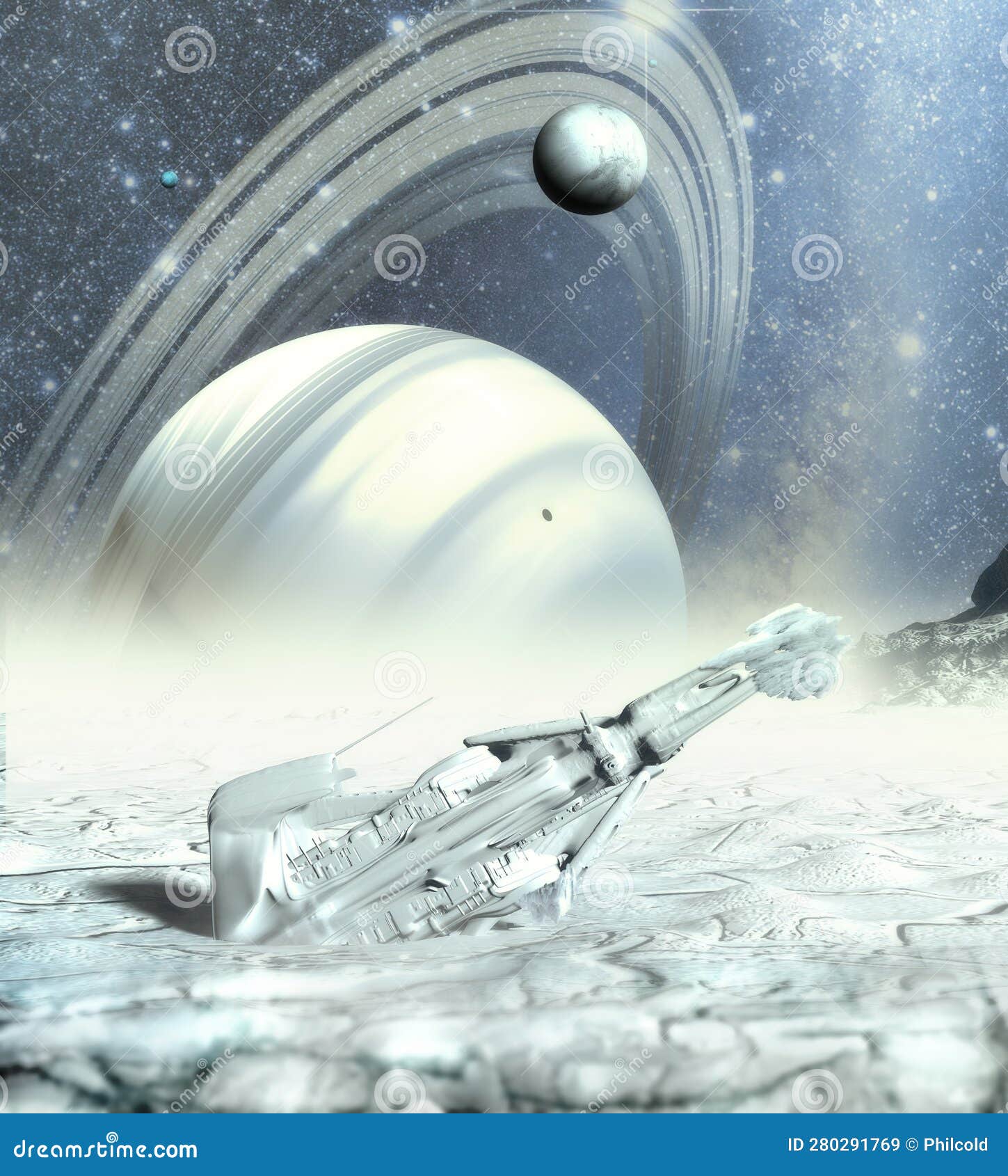 Spaceship Crashed on Ice Planet Stock Illustration - Illustration of ... Spaceship Crashed on Ice Planet Stock Illustration - Illustration of ...