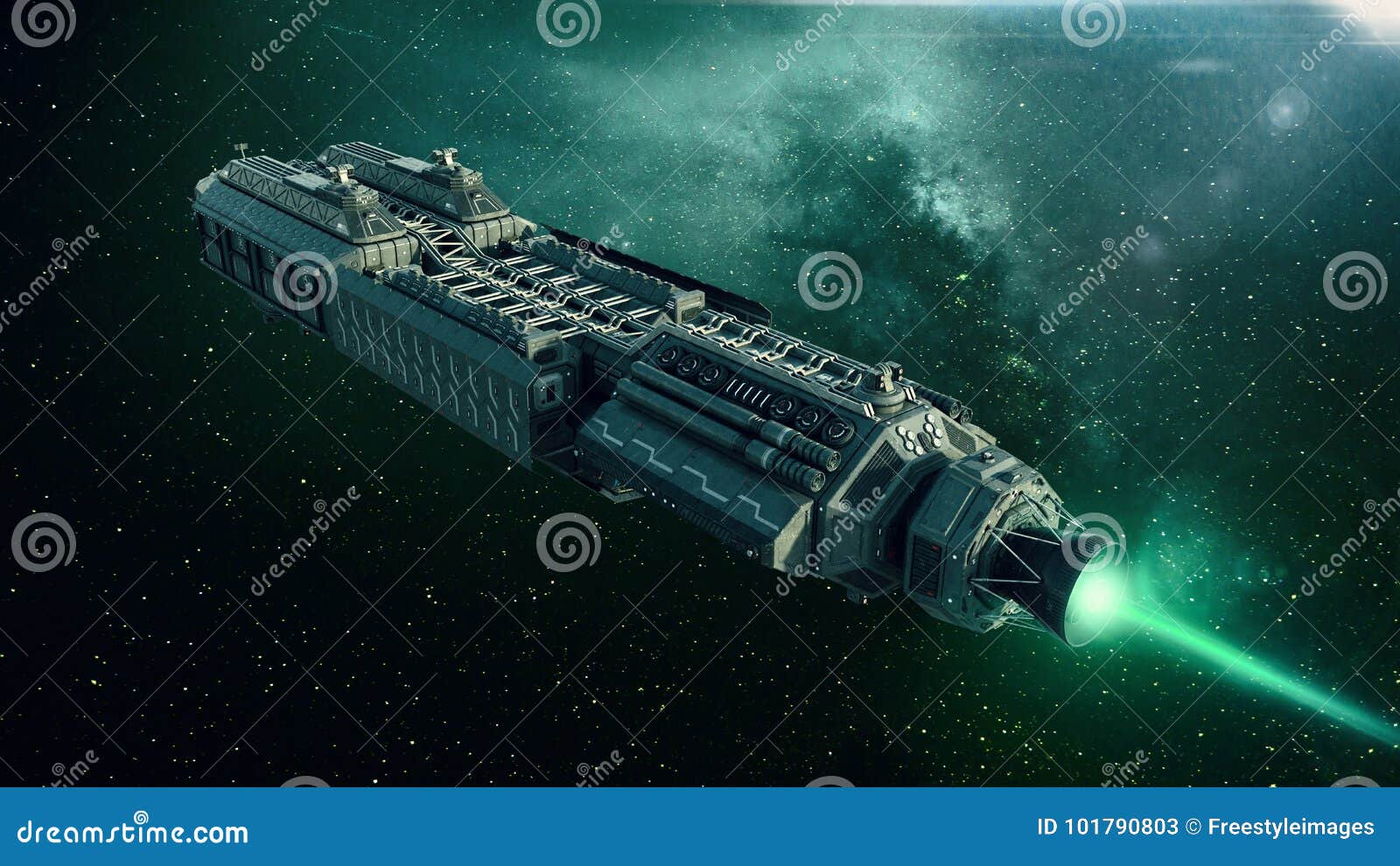 Spaceship in Space, Spacecraft Flying through the Universe Stock ... Spaceship in Space, Spacecraft Flying through the Universe Stock ...