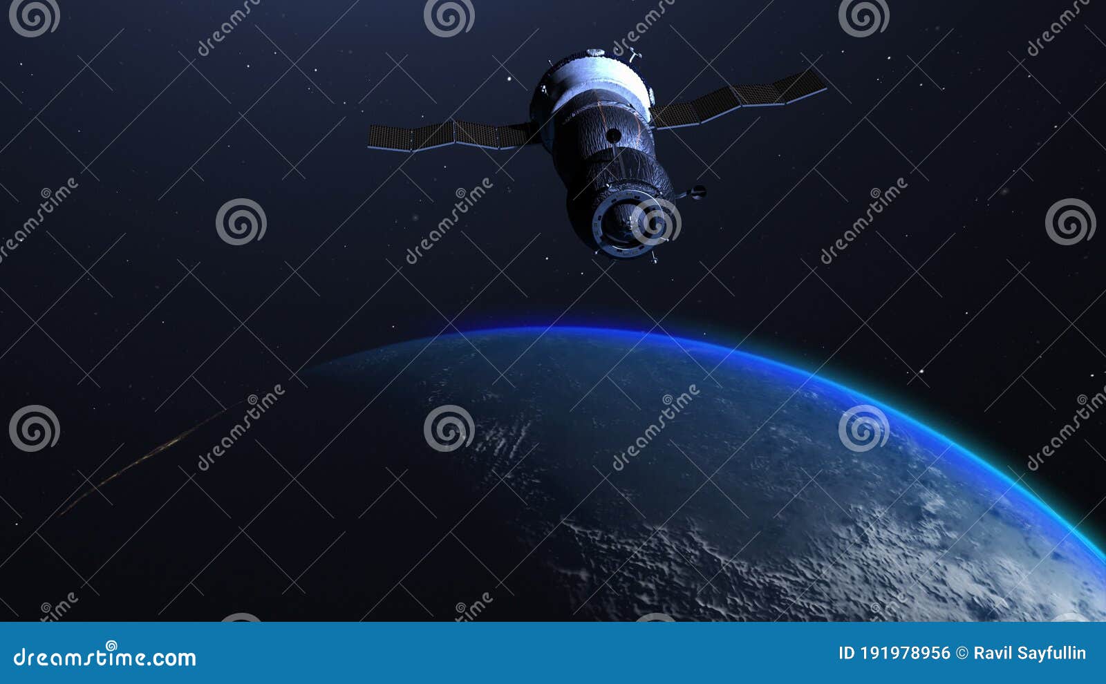Spaceship Deploys Solar Panels. Elements of this Image Furnished by ...