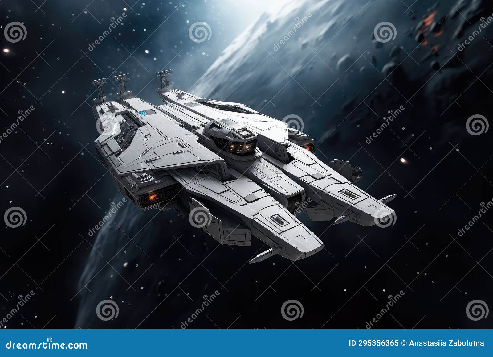 Spaceship Engaged In War Battle Royalty-Free Stock Photography ...