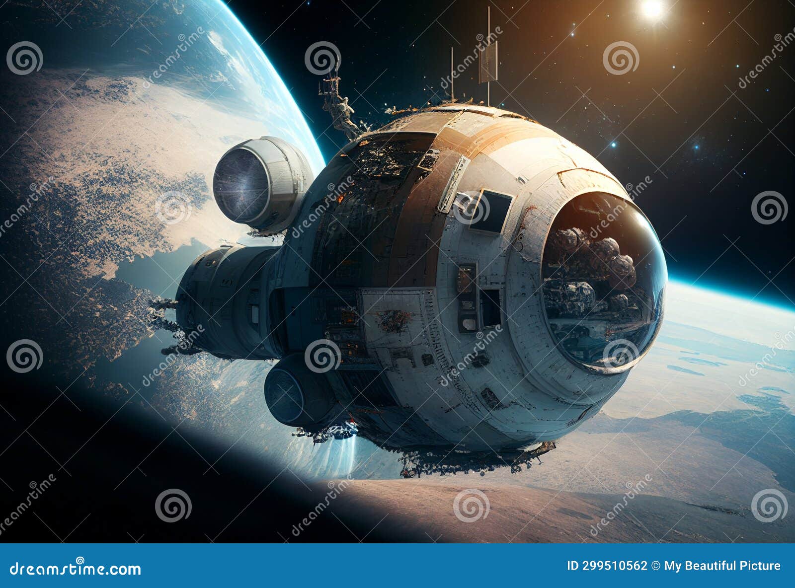 Spaceship in Escape. Space Travel Stock Photo - Image of system, blog ...