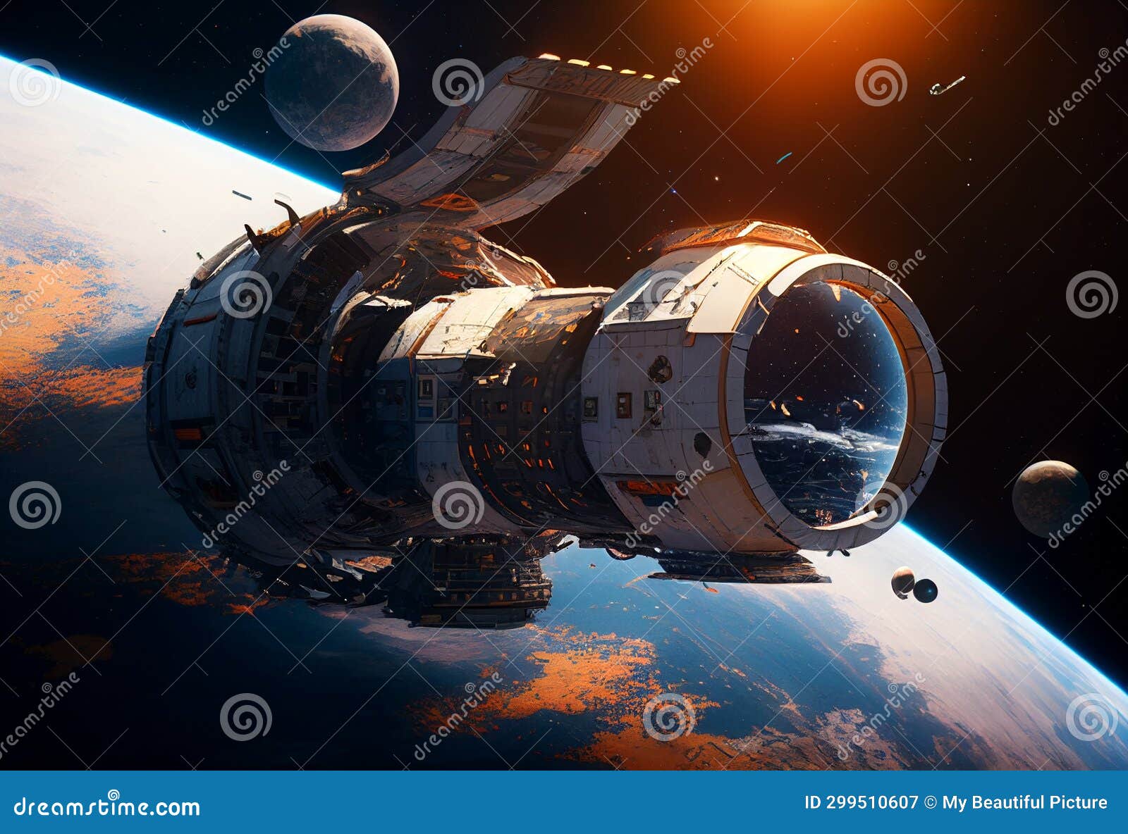 Spaceship in Escape. Space Travel Stock Image - Image of shuttle ...