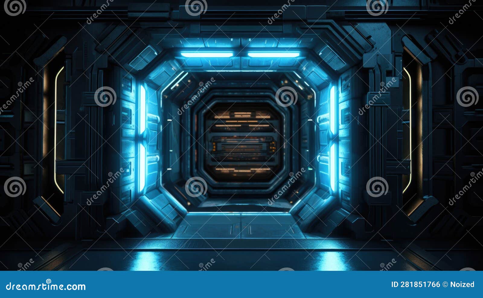 Spaceship Exit Door. Science Fiction Door. Stock Illustration ...