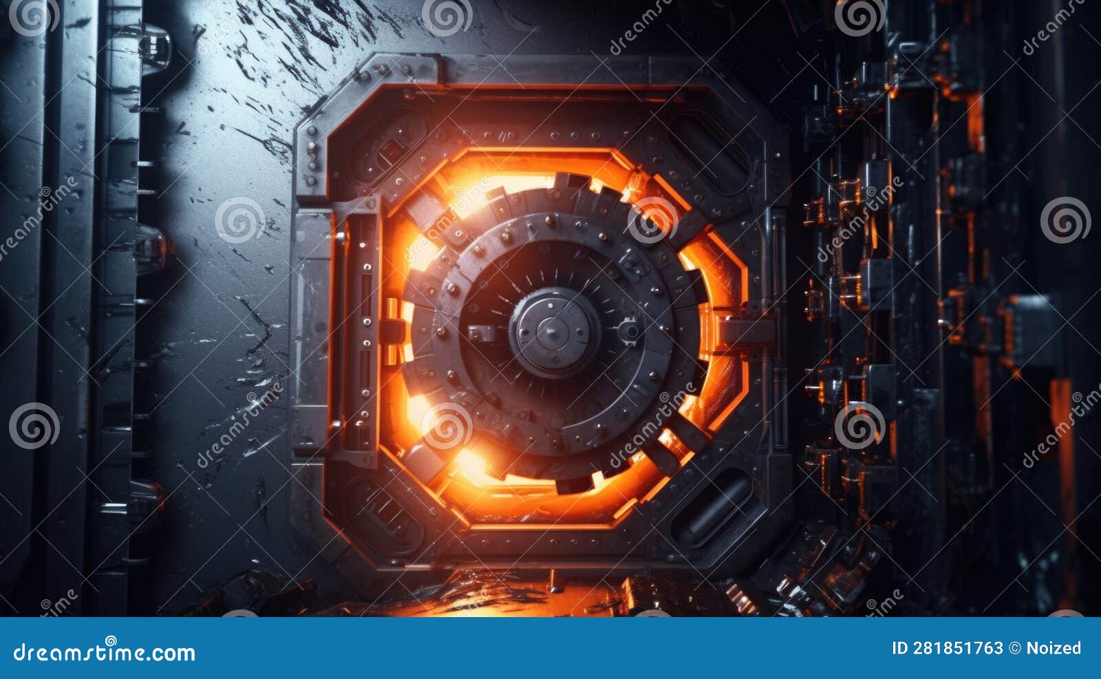 Spaceship Exit Door. Science Fiction Door. Stock Illustration ...