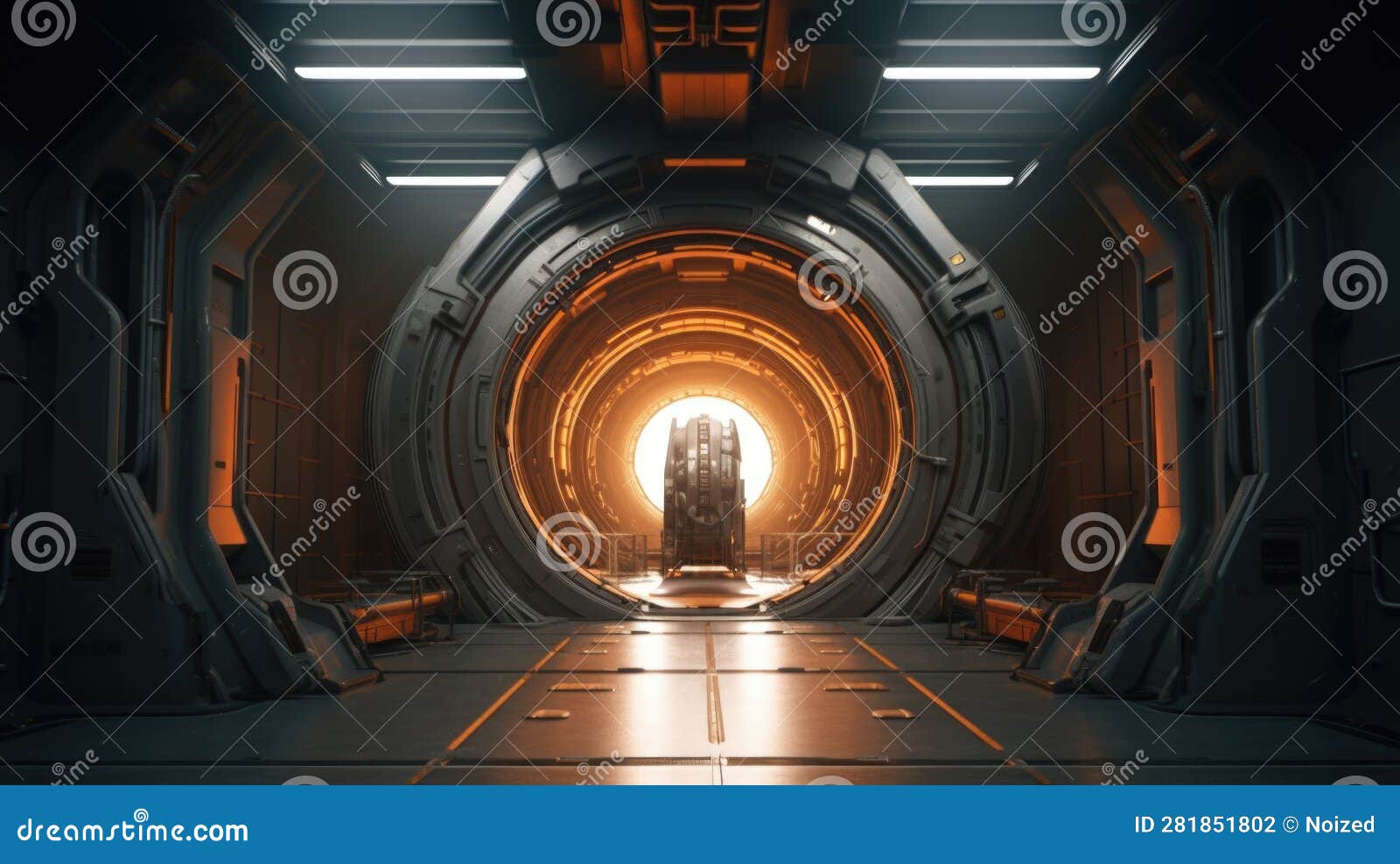 Spaceship Exit Door. Science Fiction Door. Stock Illustration ...