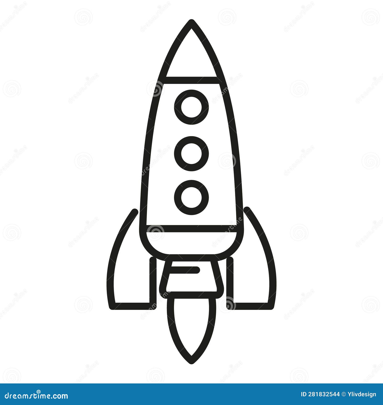 Spaceship Fire Icon Outline Vector. Space Rocket Stock Vector ...